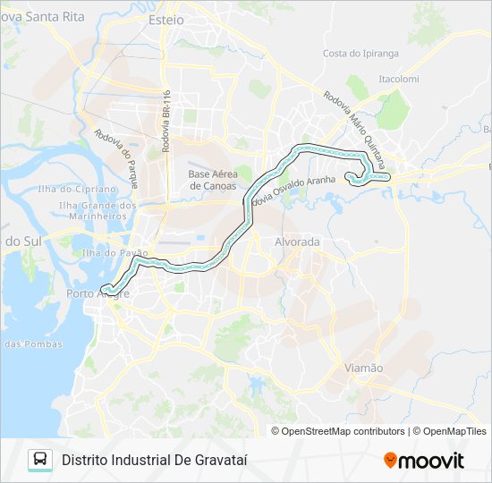W532 PORTO ALEGRE DISTRITO GRAVATAÍ VIA ASSIS BRASIL Route: Schedules ...