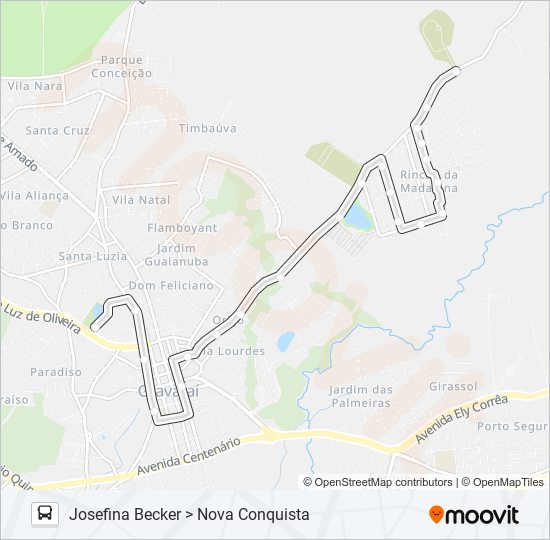 col colegial Route: Schedules, Stops & Maps - Josefina Becker > Nova ...