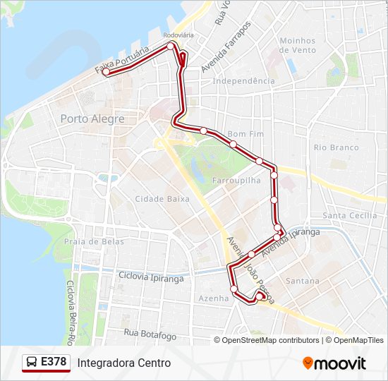 Rota da linha : horários, paradas e mapas - Integradora - Centro/Bairro ...