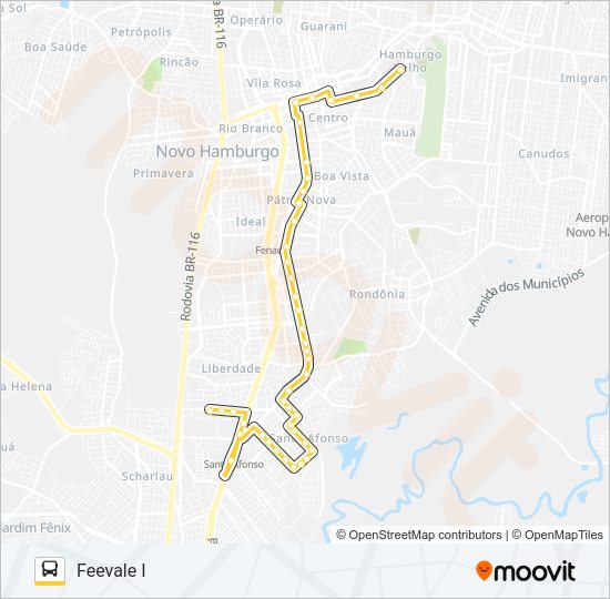 Rota da linha s61 vila marte: horários, paradas e mapas - Feevale I ...