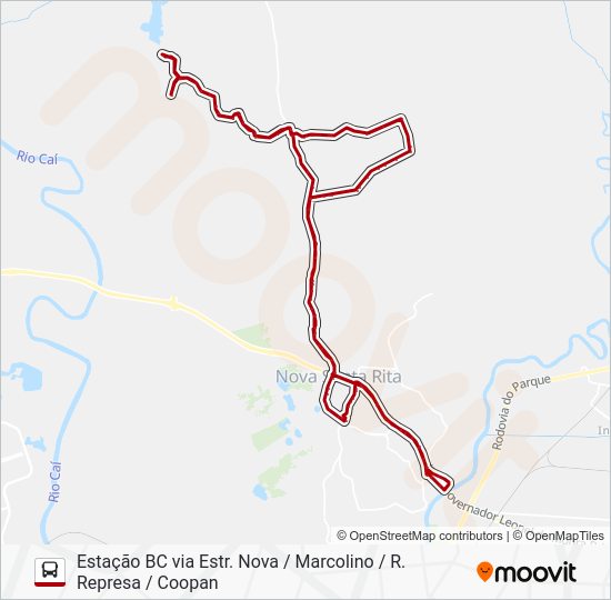 Rota da linha SF10 SANGA FUNDA COOPAN: horários, paradas e mapas ...