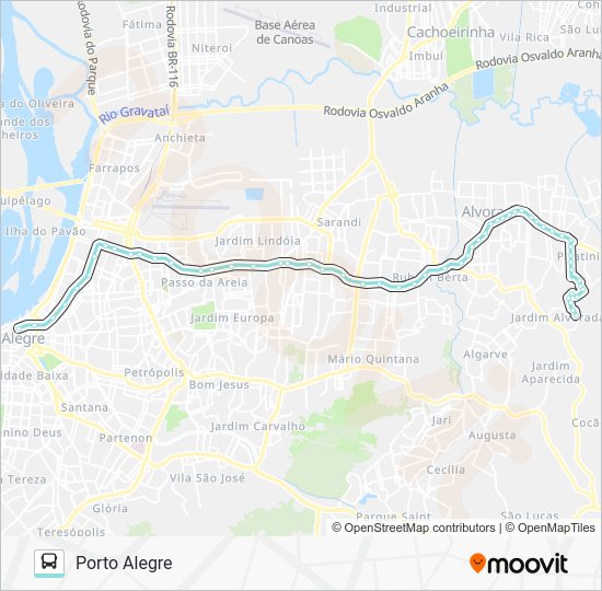 Rota da linha w204f são pedro via assis brasil: horários, paradas e ...
