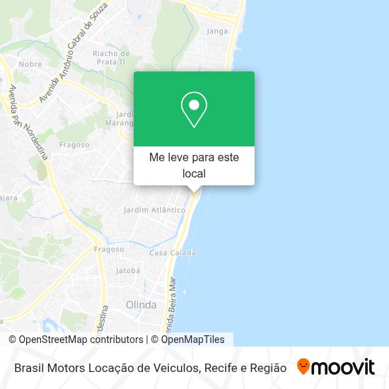 Como chegar até Brasil Motors Locação de Veiculos em Olinda de ônibus?