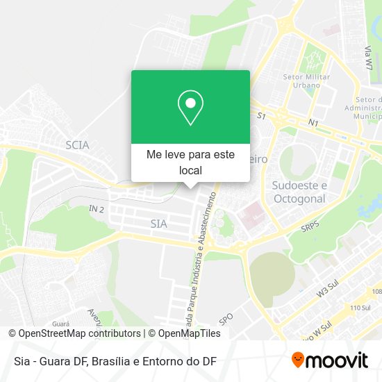 Como chegar até Sia - Guara DF em Guará de ônibus ou metrô?