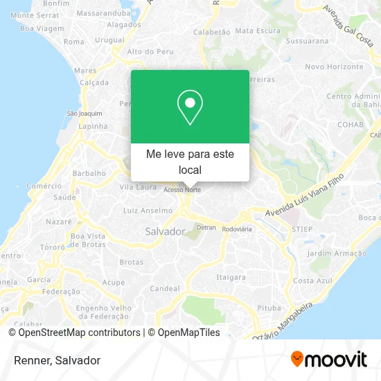 Como chegar até Renner em Salvador de ônibus ou metrô?
