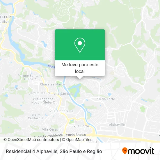 Como chegar até Residencial 4 Alphaville em Santana De Parnaíba de ...