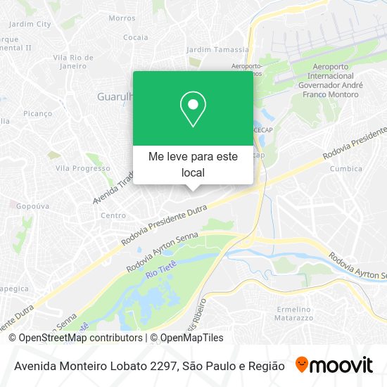 Como chegar até Avenida Monteiro Lobato 2297 em Guarulhos de ônibus ou ...