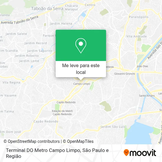 Como chegar até Terminal DO Metro Campo Limpo de ônibus, metrô ou trem?