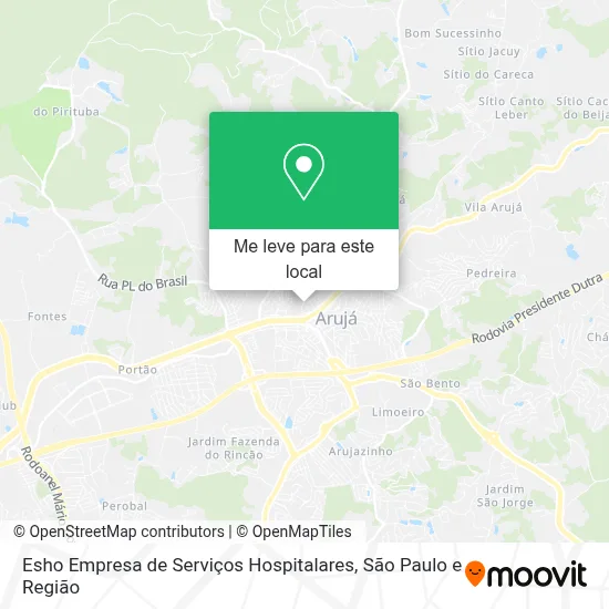 Como chegar até Esho Empresa de Serviços Hospitalares em Arujá de ônibus?