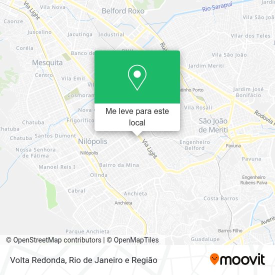 Como chegar até Volta Redonda em Nilópolis de ônibus, trem ou metrô?