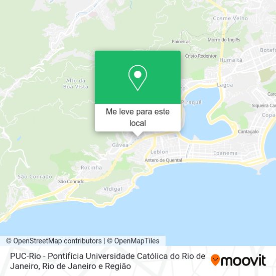 Como chegar até PUC-Rio - Pontifícia Universidade Católica do Rio de ...