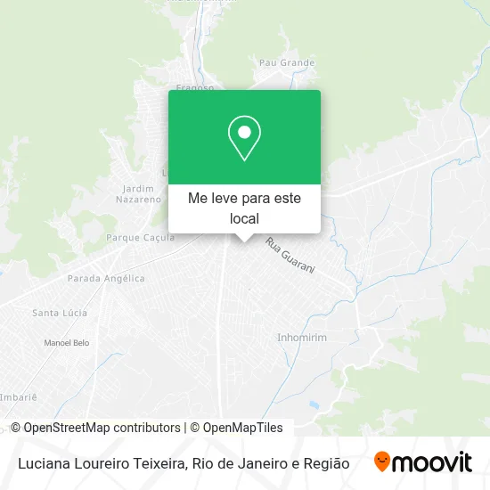 Como chegar até Luciana Loureiro Teixeira em Magé de ônibus ou trem?