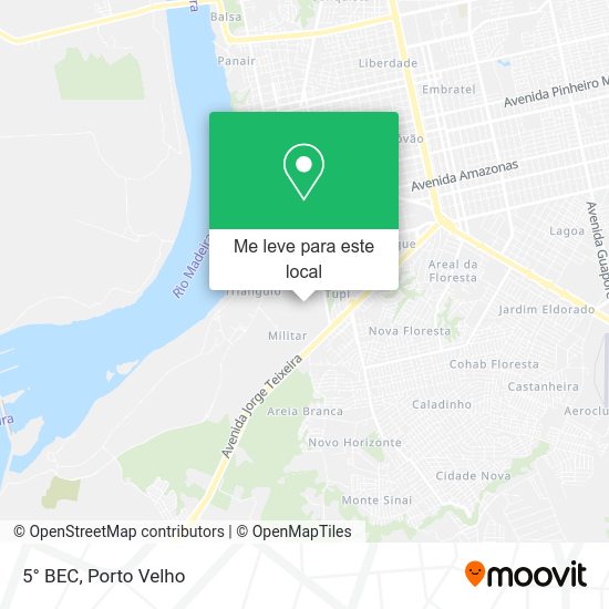Como chegar até 5° BEC em Porto Velho de ônibus?