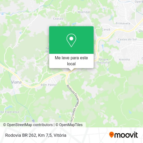 Como chegar até Rodovia BR 262, Km 7,5 em Viana de ônibus?