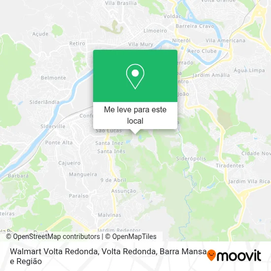 Como chegar até Walmart Volta Redonda de ônibus?