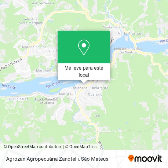 Como chegar até Agrozan Agropecuária Zanotelli em Colatina de Ônibus?