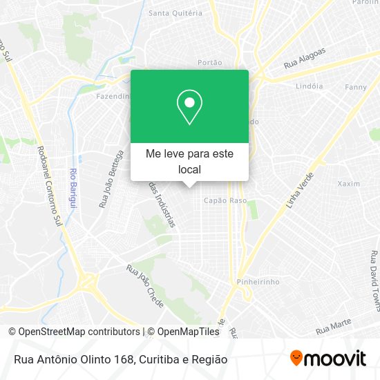 Como chegar até Rua Antônio Olinto 168 em Cic de ônibus?