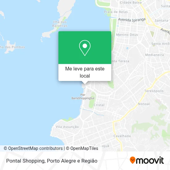 Como chegar até Pontal Shopping em Porto Alegre de ônibus ou metrô?