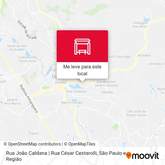 Rua João Caldana | Rua César Cestarolli - Rotas, horários e tarifas
