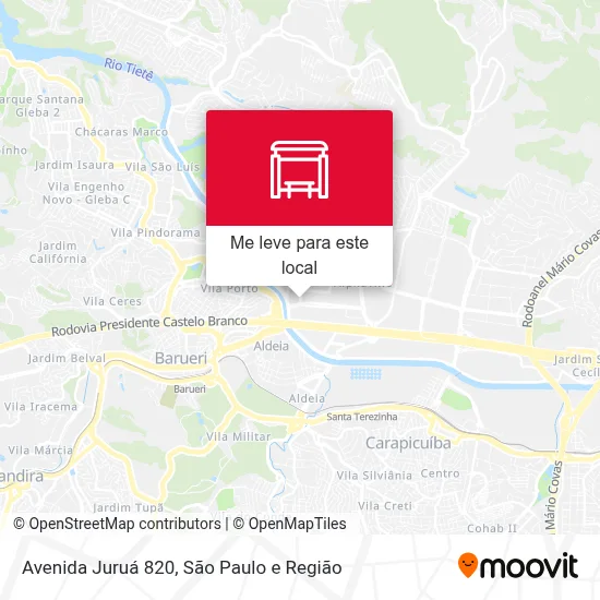 Avenida Juruá 820 - Rotas, horários e tarifas
