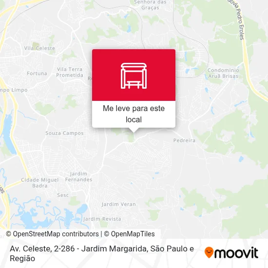 Av. Celeste, 2-286 - Jardim Margarida - Rotas, horários e tarifas