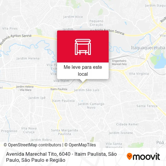 Avenida Marechal Tito, 6040 - Itaim Paulista, São Paulo parada - Rotas ...