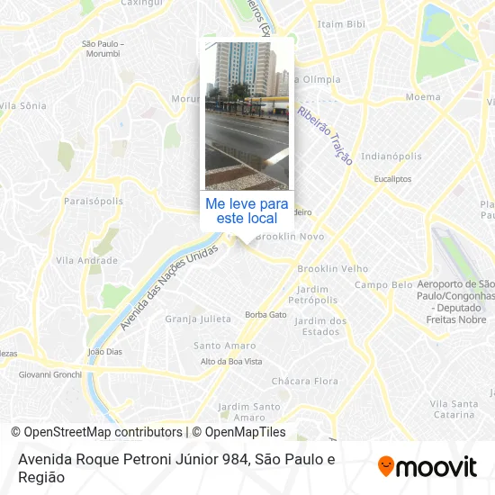 Avenida Roque Petroni Júnior 984 parada - Rotas, horários e tarifas
