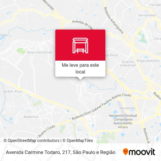 Avenida Carmine Todaro, 217 - Rotas, horários e tarifas