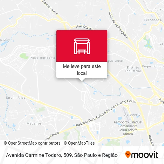 Avenida Carmine Todaro, 509 - Rotas, horários e tarifas