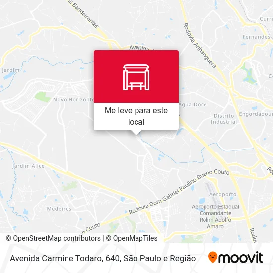 Avenida Carmine Todaro, 640 - Rotas, horários e tarifas
