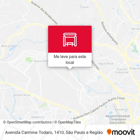 Avenida Carmine Todaro, 1410 - Rotas, horários e tarifas