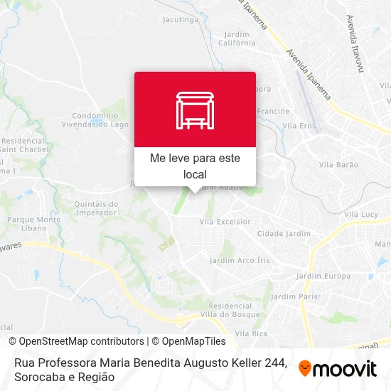 Rua Professora Maria Benedita Augusto Keller 244 parada - Rotas ...