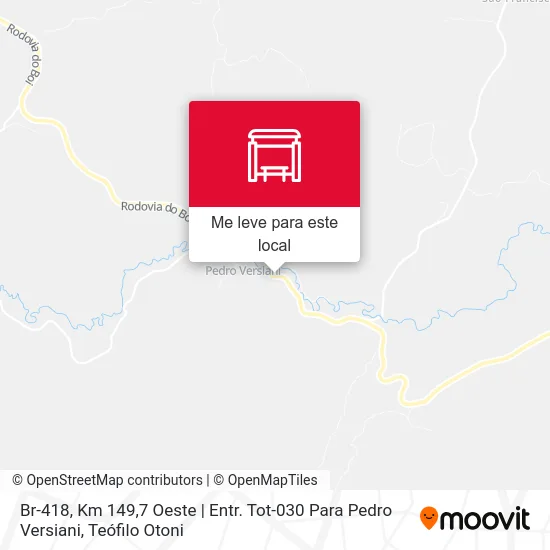 Br-418, Km 149,7 Oeste | Entr. Tot-030 Para Pedro Versiani parada - Rotas, horários e tarifas