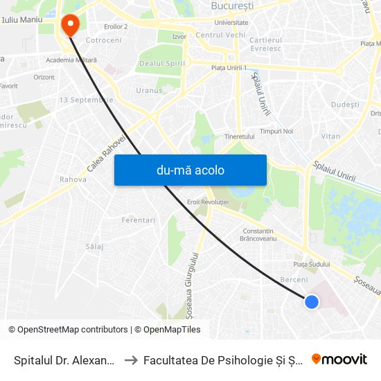 Spitalul Dr. Alexandru Obregia până la Facultatea De Psihologie Și ...