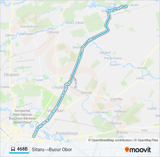 468b Route: Schedules, Stops & Maps - Sitaru‎→Bucur Obor (Updated)