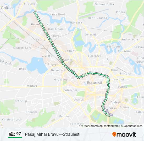 Traseu 97: Program, Stații & Hărți - Pasaj Mihai Bravu‎→Straulesti ...