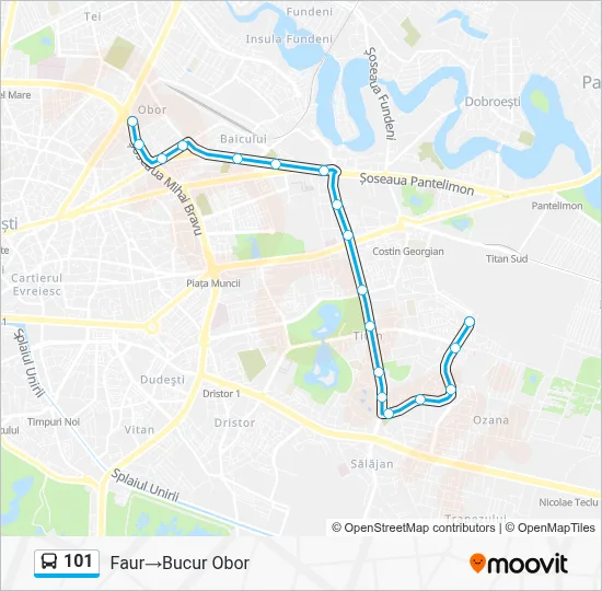101 Route: Schedules, Stops & Maps - Faur‎→Bucur Obor (Updated)