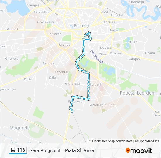 116 Route: Schedules, Stops & Maps - Gara Progresul‎→Piata Sf. Vineri ...