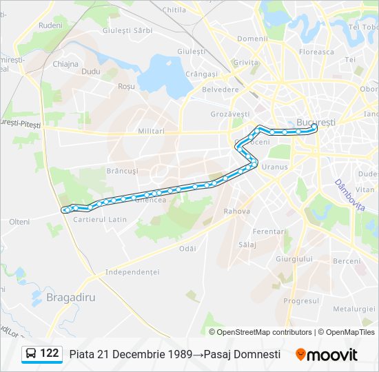 122 Route: Schedules, Stops & Maps - Piata 21 Decembrie 1989‎→Pasaj ...
