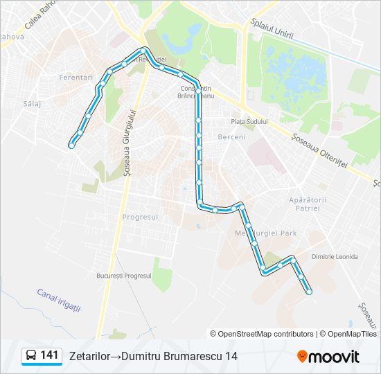 141 Route: Schedules, Stops & Maps - Zetarilor‎→Dumitru Brumarescu 14 ...