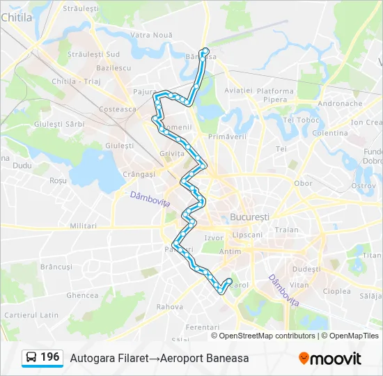 196 Route: Schedules, Stops & Maps - Autogara Filaret‎→Aeroport Baneasa ...