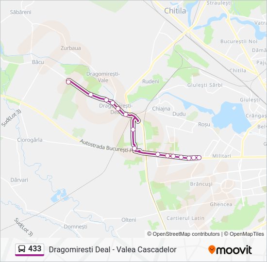 433 Route: Schedules, Stops & Maps - Valea Cascadelor‎→Dragomiresti ...