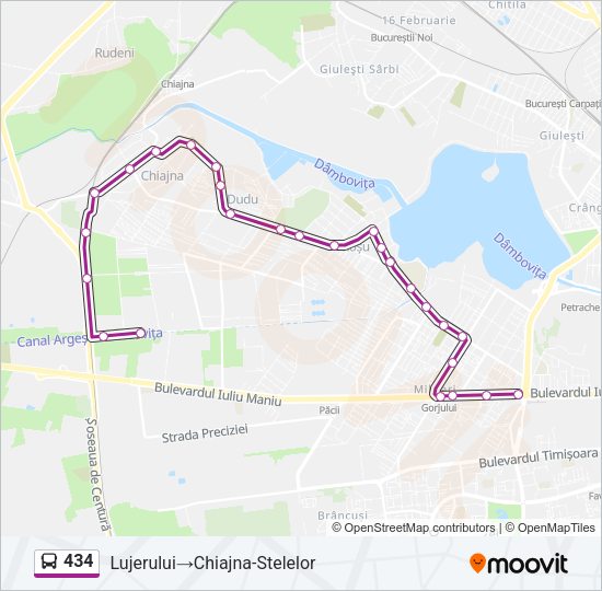 434 Route: Schedules, Stops & Maps - Lujerului‎→Chiajna-Stelelor (Updated)