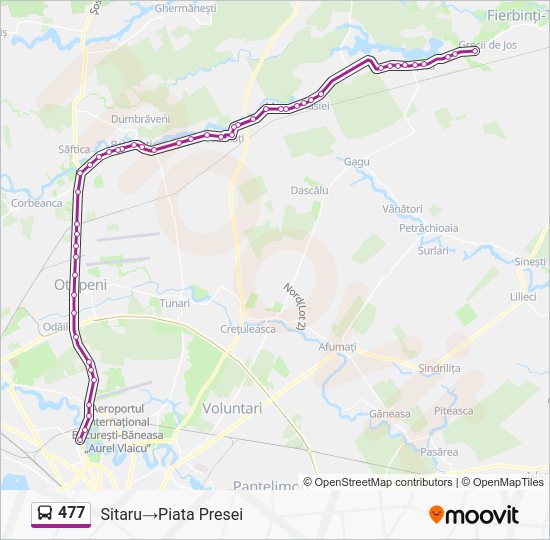 477 Route: Schedules, Stops & Maps - Sitaru‎→Piata Presei (Updated)