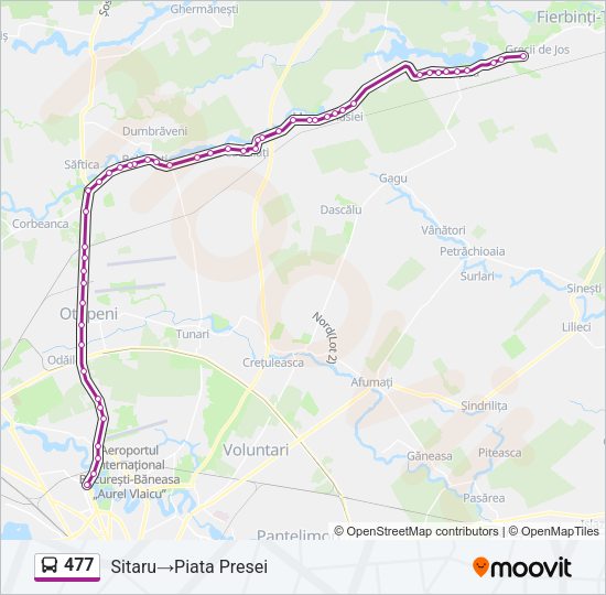 477 Route: Schedules, Stops & Maps - Sitaru‎→Piata Presei (Updated)