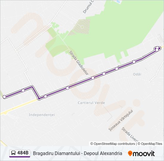 484b Route: Schedules, Stops & Maps - Bragadiru Diamantului‎→Depoul ...