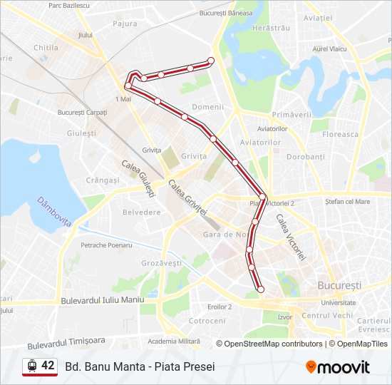 42 Route: Schedules, Stops & Maps - Piata Presei‎→Vasile Parvan (Updated)