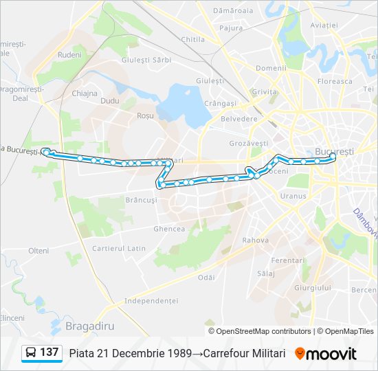 137 Route: Schedules, Stops & Maps - Piata 21 Decembrie 1989‎→Carrefour ...