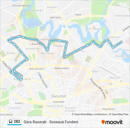 282 Route: Schedules, Stops & Maps - Soseaua Fundeni‎→Gara Basarab ...