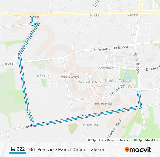 322 Route: Schedules, Stops & Maps - Parcul Drumul Taberei‎→Bd ...